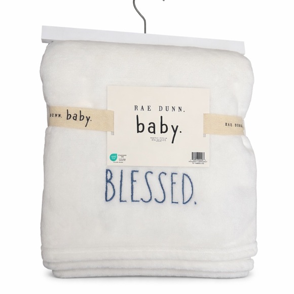 Rae Dunn | Bedding | Rae Dunn Baby Blessed White Blanket | Poshmark